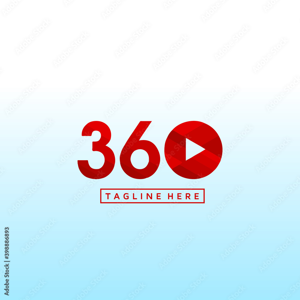 360 degree video icon template, 360 vector logo design template idea ...