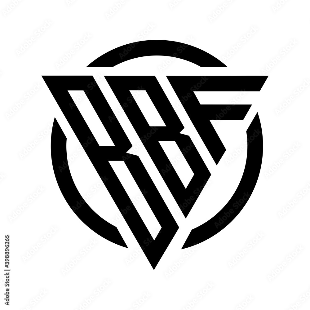 Letter BBF triangle monogram cool modern simple logo concept Stock ...