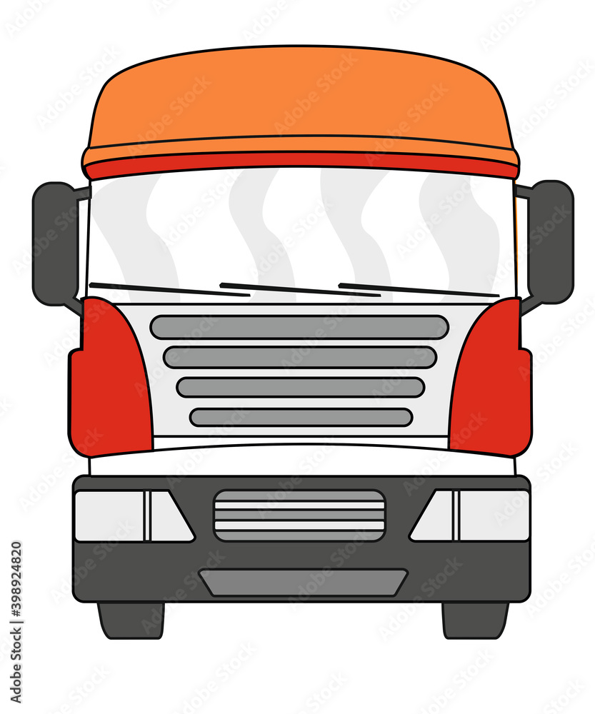 LKW, LKW-Front, Illustration Stock Illustration | Adobe Stock