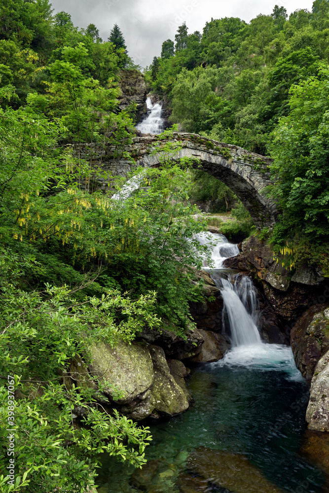 Le cascate di Fondo in Valchiusella Stock Photo | Adobe Stock