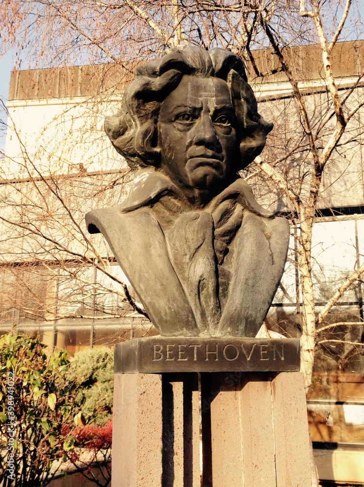 The bronze bust of the great musician Ludwig van Beethoven at METU ...
