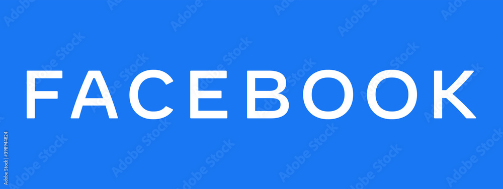 Facebook Text Logo - Vector - Latest Blue Color Font - Isolated ...