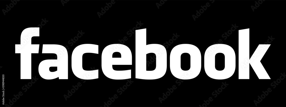 Facebook Text Logo - Vector - Black Silhouette Font - Isolated ...