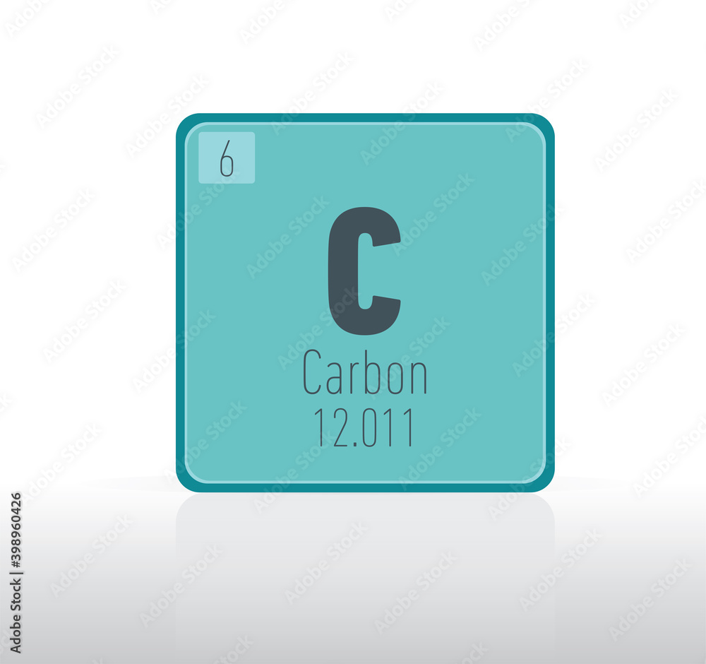 Carbon periodic table single element. Stock Vector | Adobe Stock