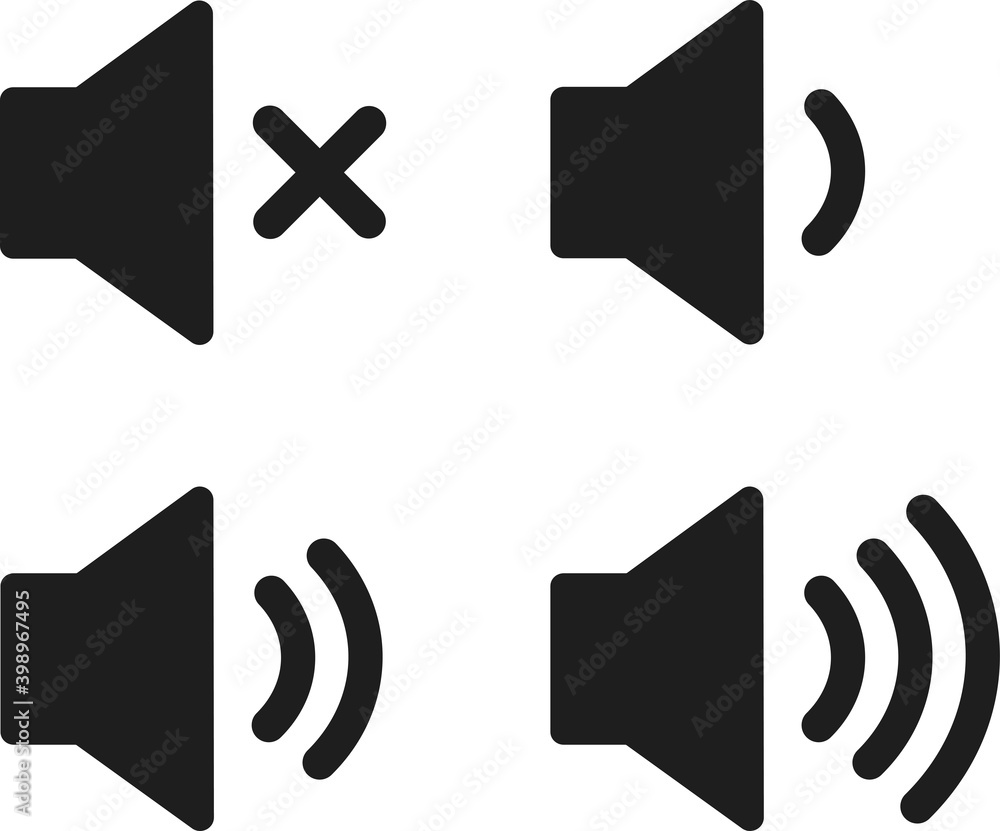 Vetor de An icon that increases and reduces the sound. Icon showing the ...