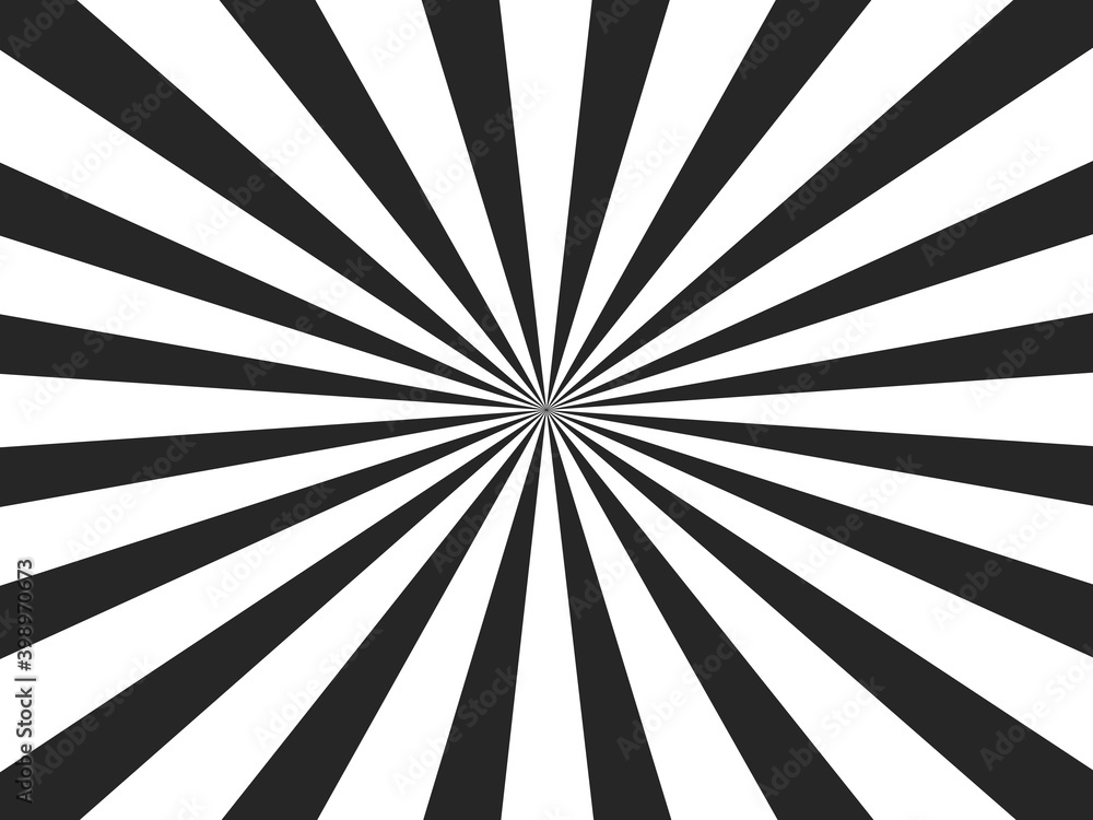 Sunlight rays black and white color burst background. Sun beam ray ...