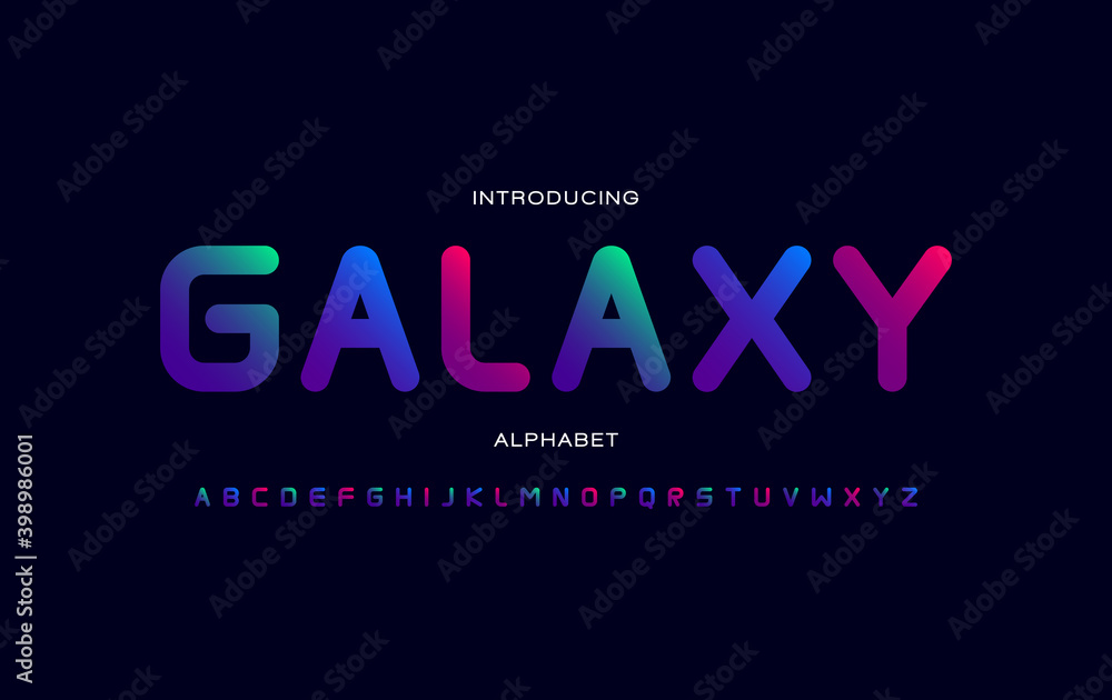 Digital alphabet fonts. Typography for a technology theme, poster ...