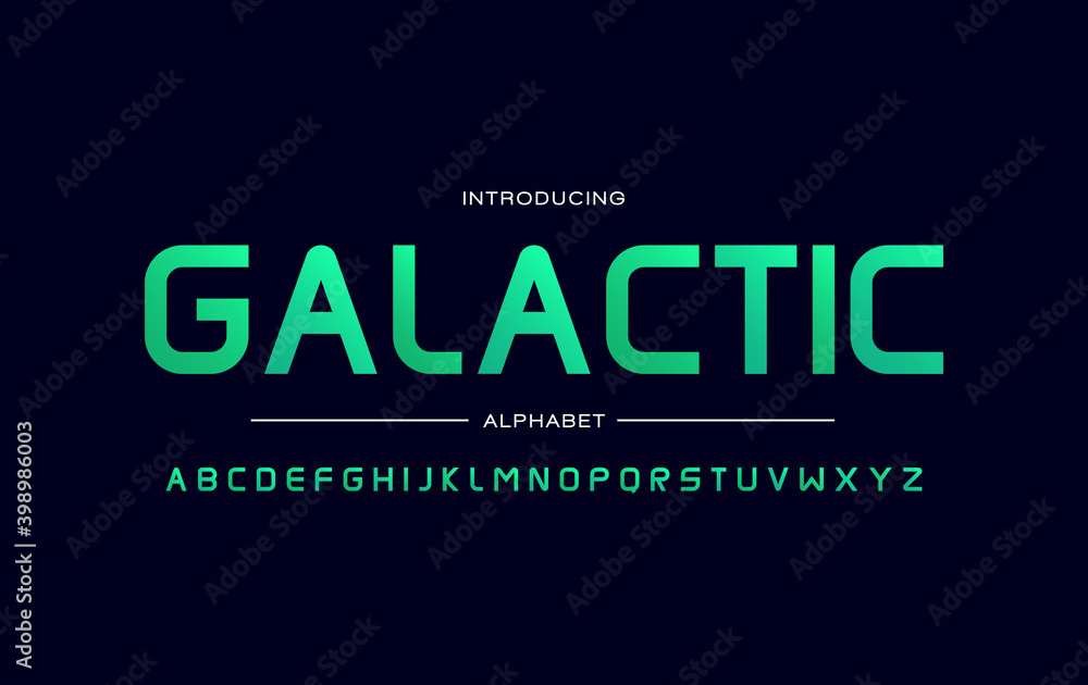 Digital alphabet fonts. Typography for a technology theme, poster ...