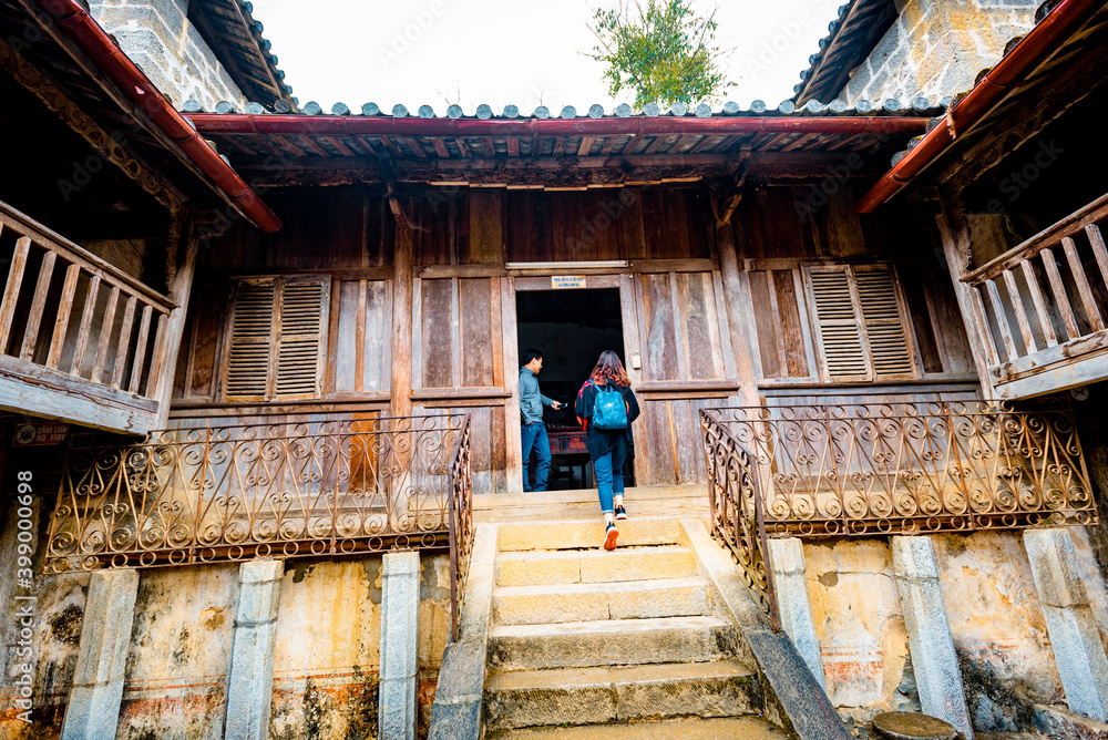 Wooden architecture houses with tiled roofs. The palace of "King's ...