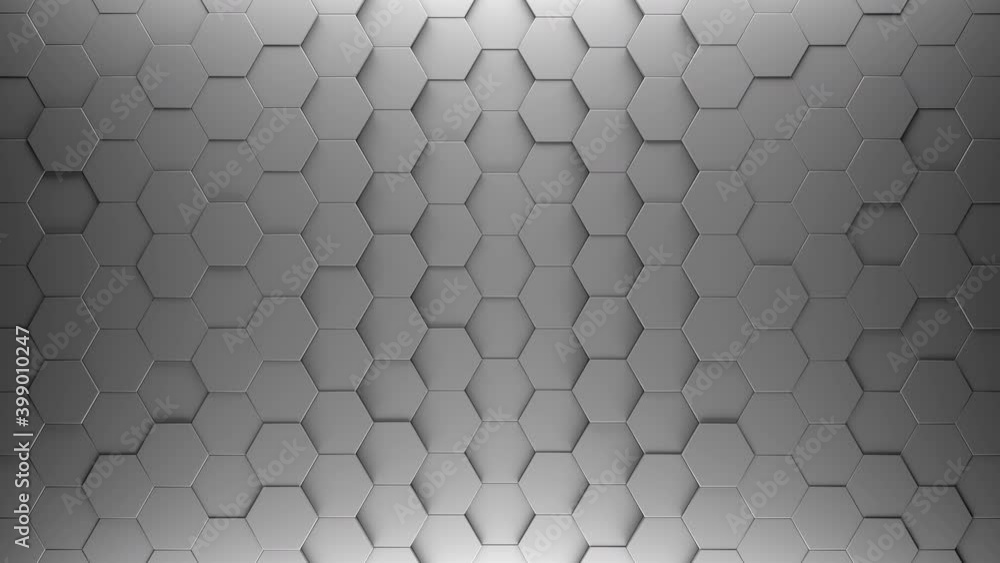 3d render of abstract looped octagon surface. Sliced looking smooth ...