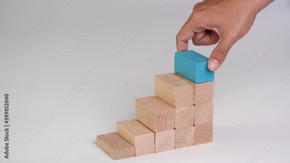 Business growth, building success, ladder career path foundation ...