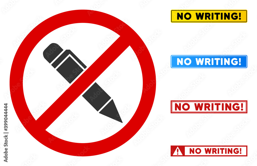 No Writing Sign