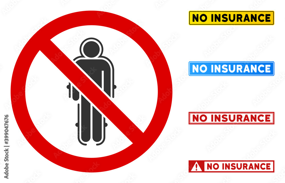 No Armour Suit sign with captions in rectangular frames. Illustration ...