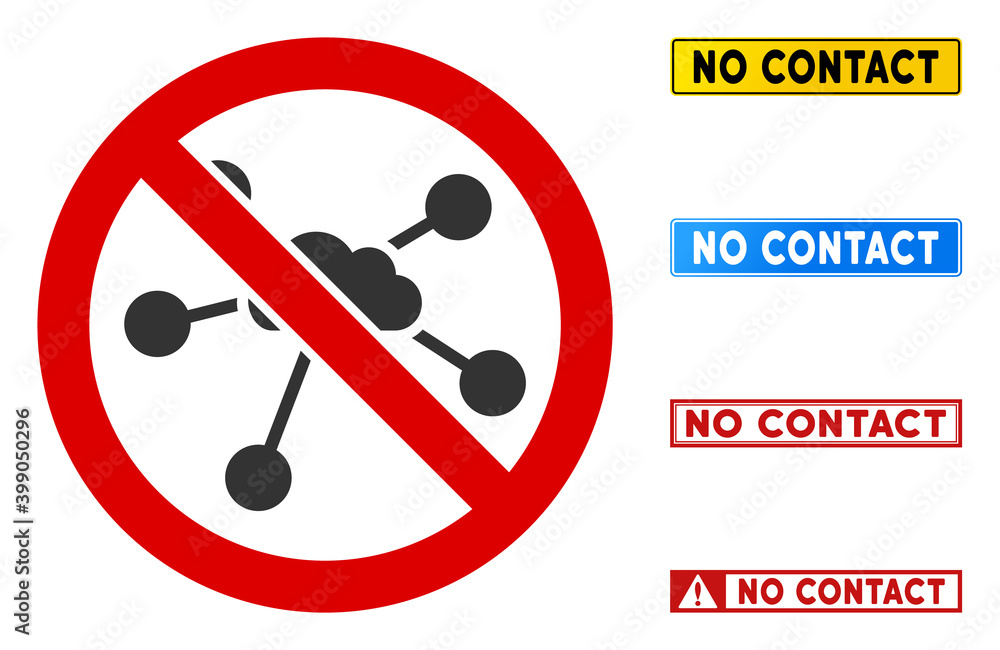No Cloud Links sign with captions in rectangular frames. Illustration ...