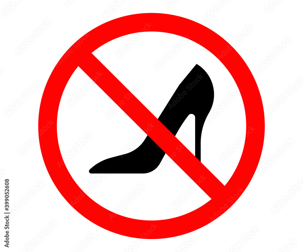No high heels sign, high heels not allowed sign and symbol eps10 Stock ...