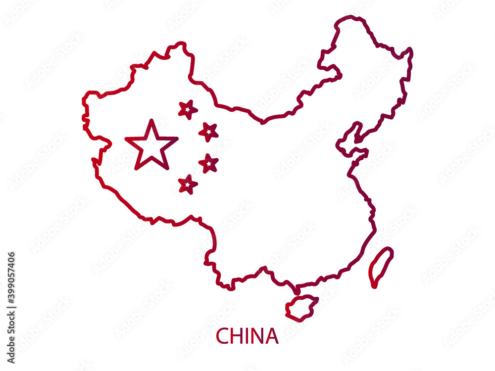 China map concept design. Map concept for advertising, posters ...