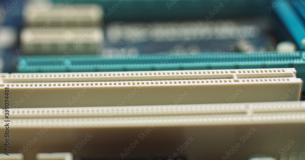 CPU computer processor macro slider shot, shallow focus. the dolly ...