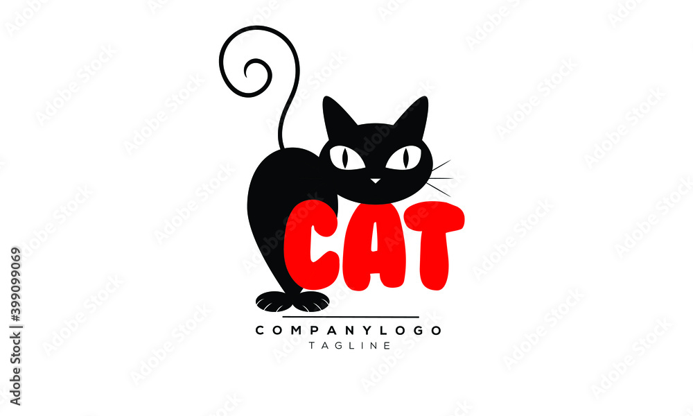 CAT Icon monogram letter text alphabet logo design Stock Vector | Adobe ...