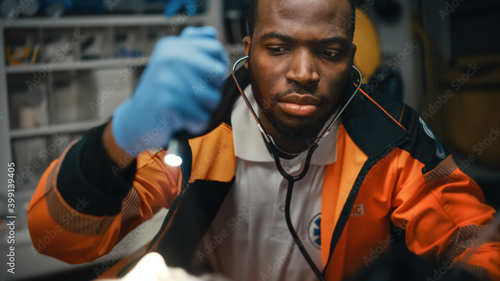 Close-up Portrait Shot of a Serious and Focused Black African American ...