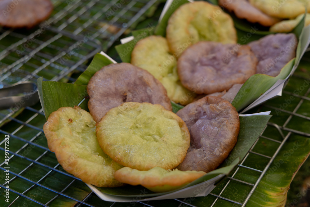 Kanom Krok Bai Toey (Siam Pandan) Thai dessert Stock Photo | Adobe Stock
