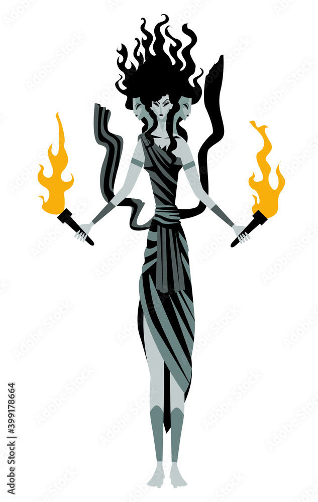 triple headed greek mythology goddess hecate Stock Vector | Adobe Stock