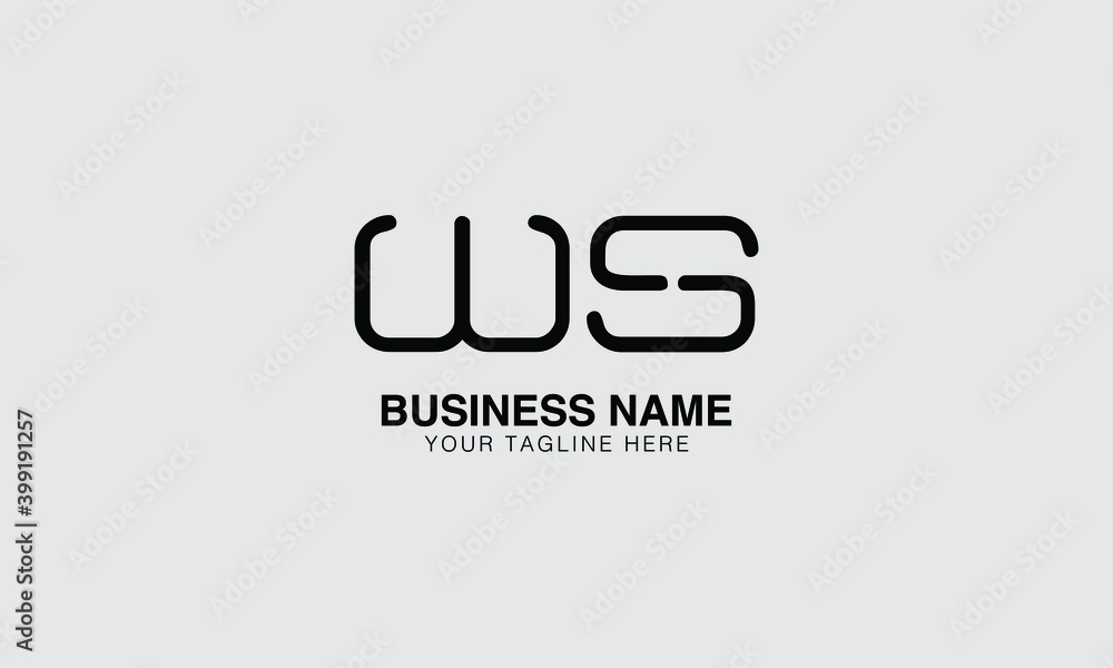 WS W S initial modern minimal creative logo vector template image Stock ...