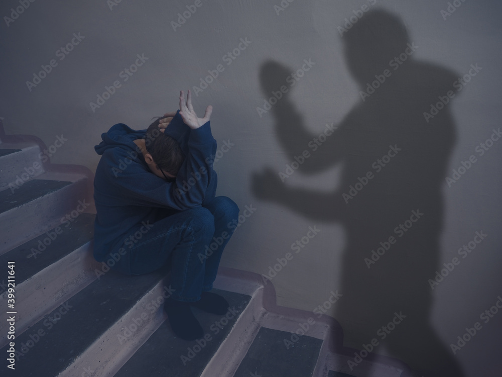 Child harassment concept. Types of violence. Physical abuse ...
