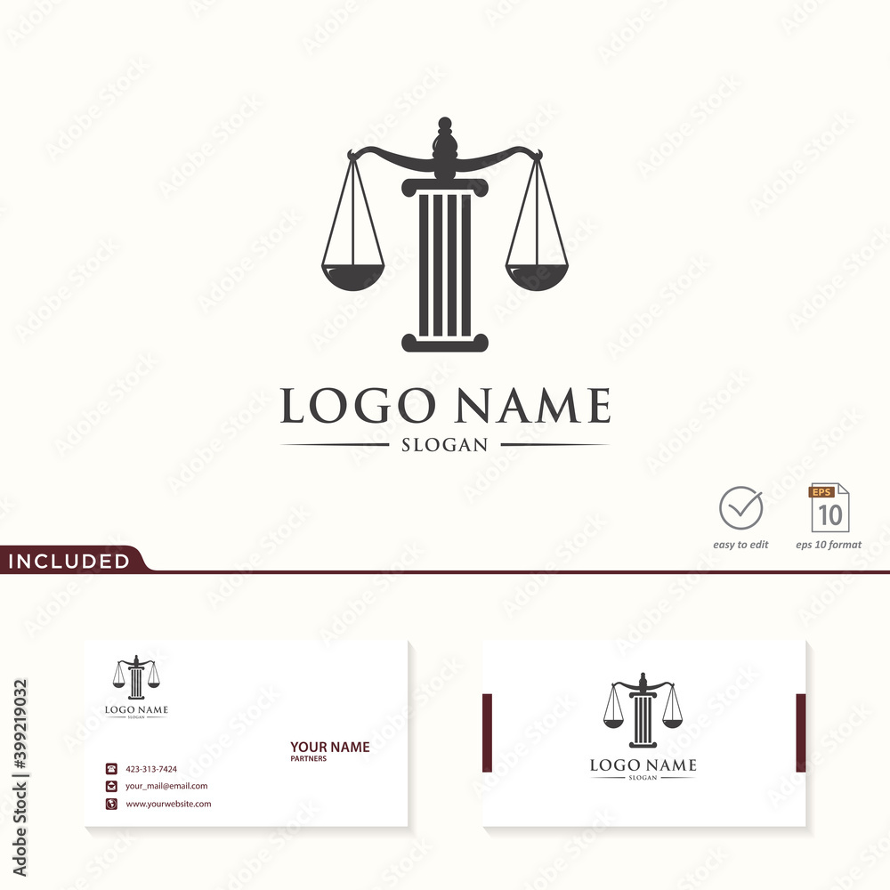 law logo design template.modern design.abstract style.included business ...