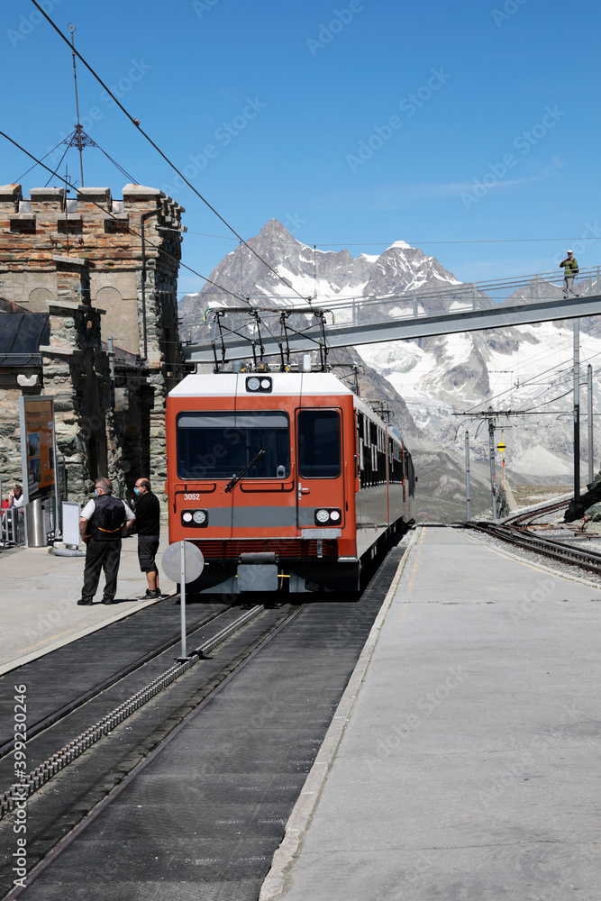 Gornergrat rack railway Stock Photo | Adobe Stock