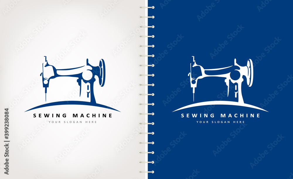 Sewing machine logo vector design Stock Vector | Adobe Stock