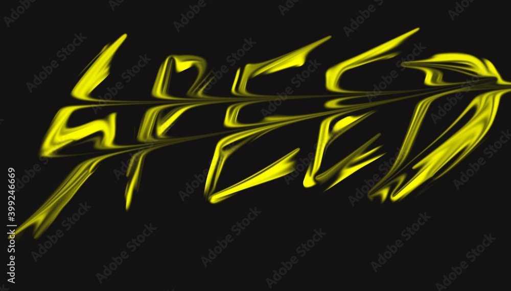 Speed text design lettering typography calligraphy Stock Illustration ...