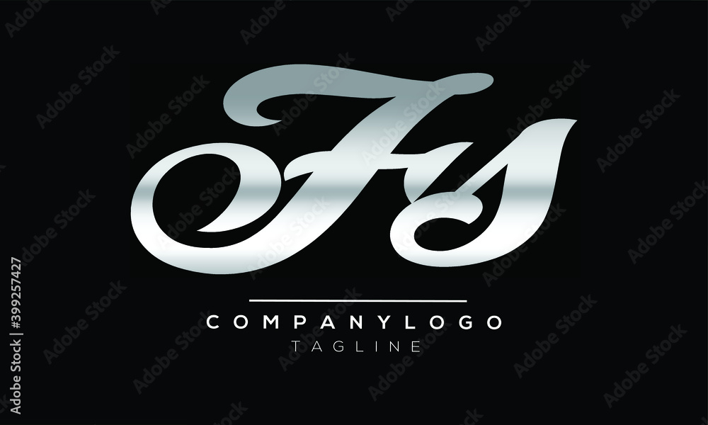 FS Icon monogram letter text alphabet logo design Stock Vector | Adobe ...