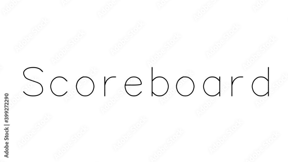 Scoreboard Handwritten Text Animation in Various Sans-Serif Fonts and ...