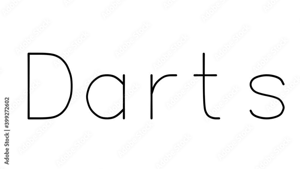 Stockvideon Darts Handwritten Text Animation in Various Sans-Serif ...