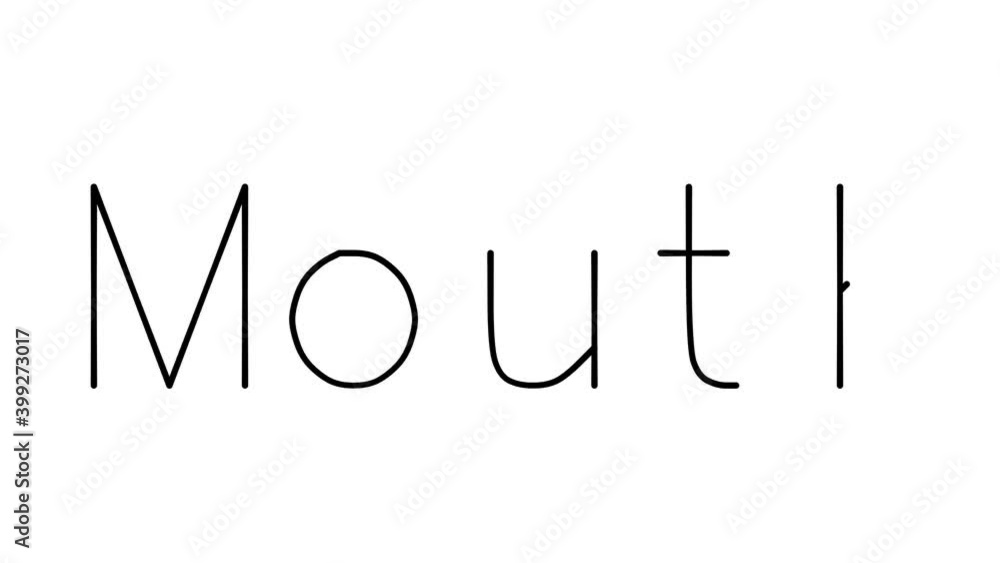 Mouth Handwritten Text Animation in Various Sans-Serif Fonts and ...