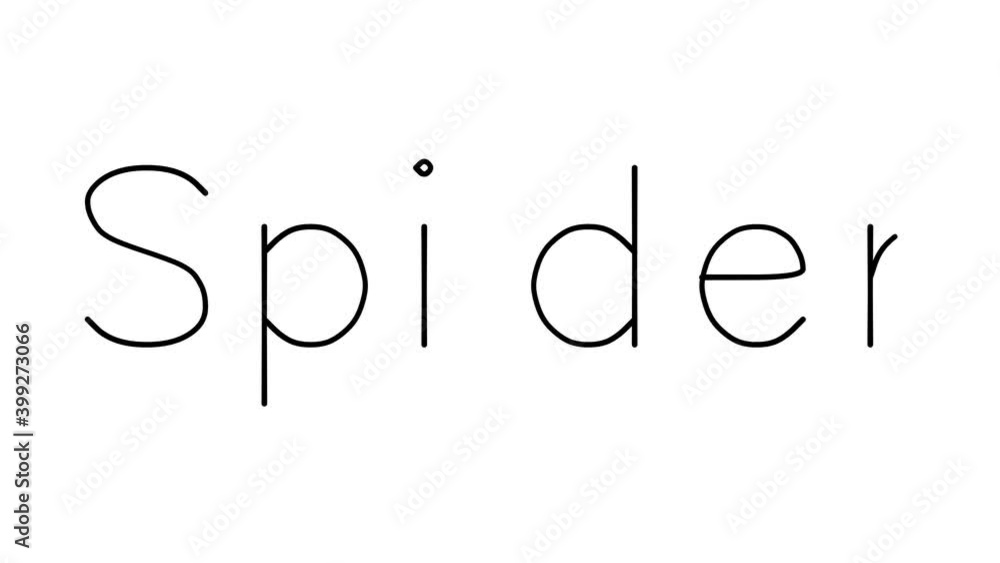 Spider Handwritten Text Animation in Various Sans-Serif Fonts and ...