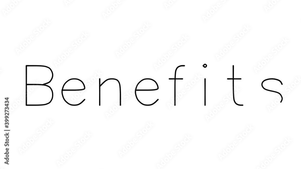 Benefits Handwritten Text Animation in Various Sans-Serif Fonts and ...
