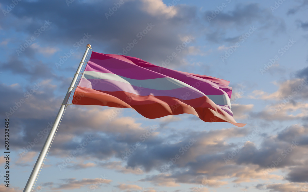 Lipstick Lesbian Flag Stock Illustration Adobe Stock