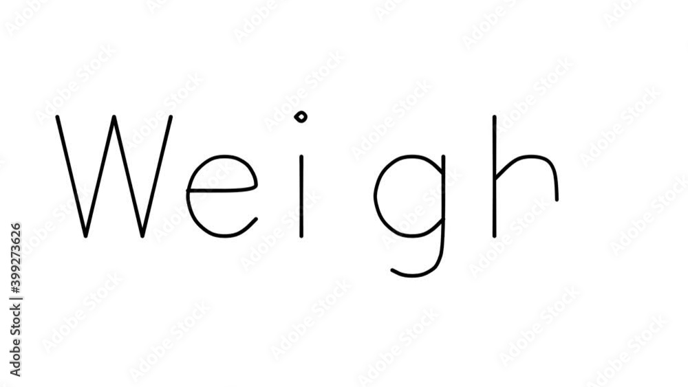 Weight Handwritten Text Animation in Various Sans-Serif Fonts and ...