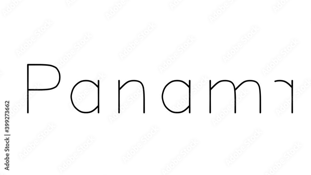 Panama Handwritten Text Animation in Various Sans-Serif Fonts and ...