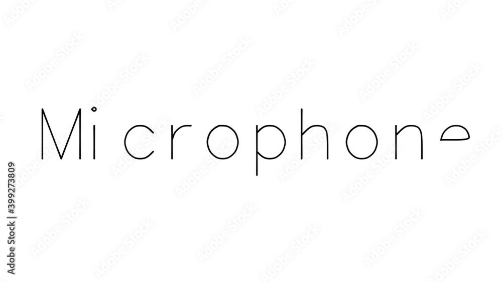 Microphone Handwritten Text Animation in Various Sans-Serif Fonts and ...