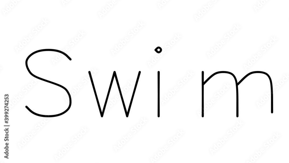 Swim Handwritten Text Animation in Various Sans-Serif Fonts and Weights ...
