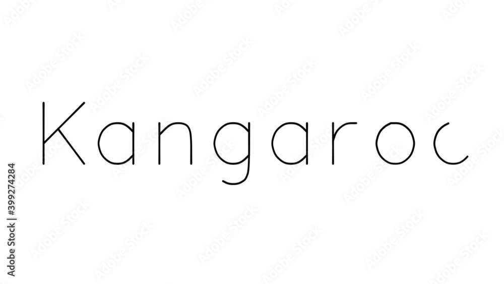 Kangaroo Handwritten Text Animation in Various Sans-Serif Fonts and ...