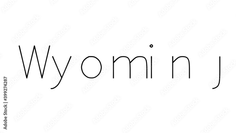 Wyoming Handwritten Text Animation in Various Sans-Serif Fonts and ...