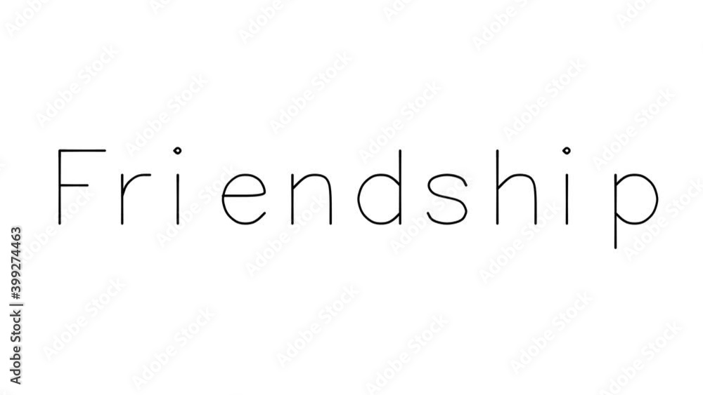 Friendship Handwritten Text Animation in Various Sans-Serif Fonts and ...