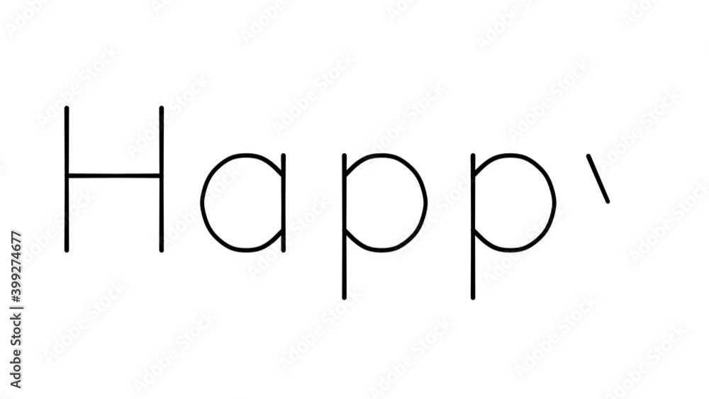 Happy Handwritten Text Animation in Various Sans-Serif Fonts and ...