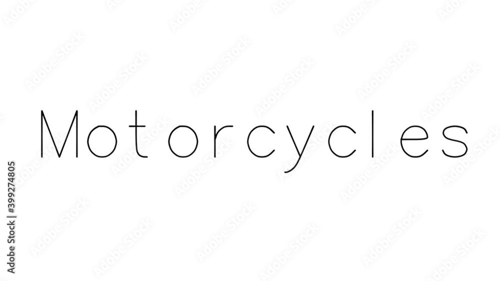 Motorcycles Handwritten Text Animation in Various Sans-Serif Fonts and ...