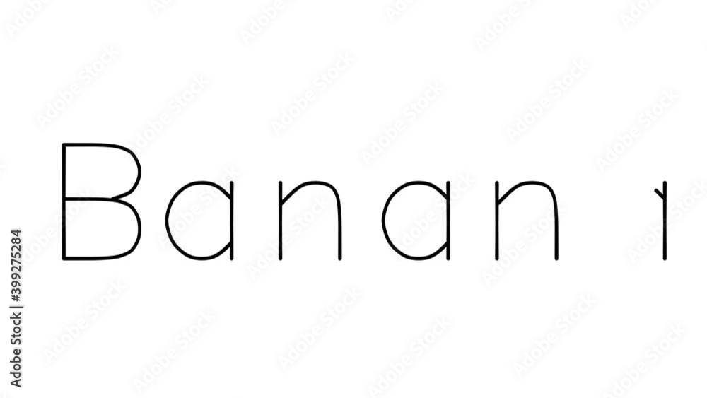 Banana Handwritten Text Animation in Various Sans-Serif Fonts and ...