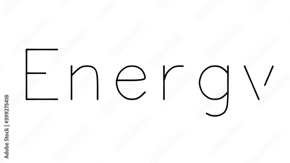 Energy Handwritten Text Animation in Various Sans-Serif Fonts and ...
