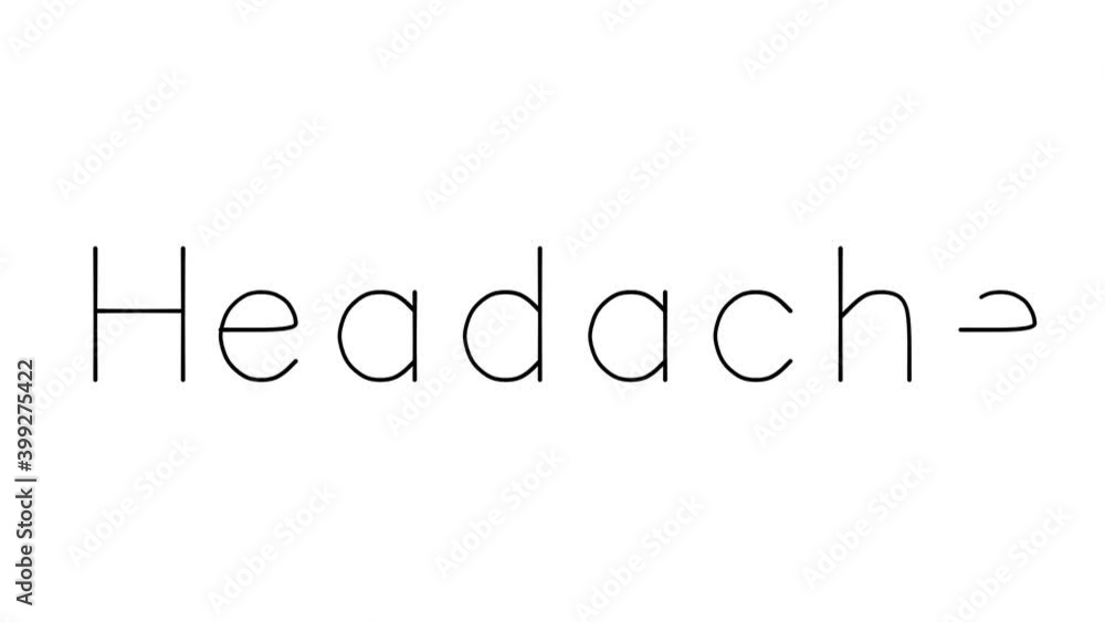 Headache Handwritten Text Animation in Various Sans-Serif Fonts and ...